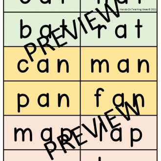 Word Families + Phonemic Awareness Hands-On Activities - Hands-On ...