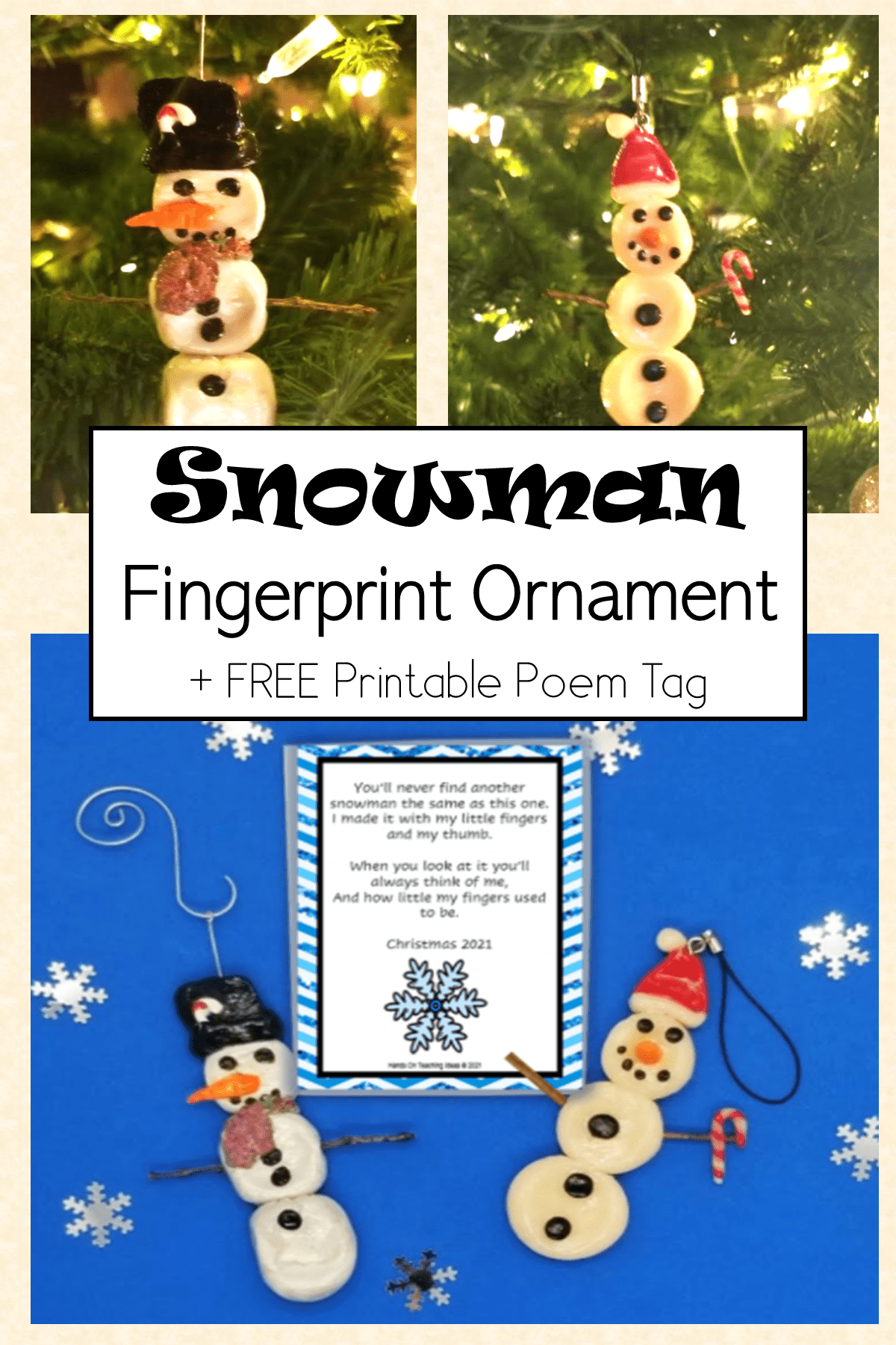 Easy Fingerprint Christmas Craft for Kids - Hands-On Teaching Ideas