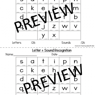Letter Recognition and Letter Sound Assessment - Hands-On Teaching Ideas