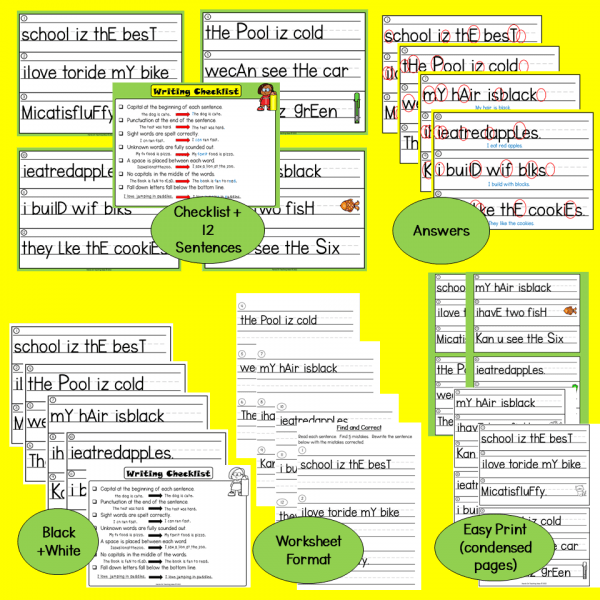 Sentence Editing and Writing for New Writers - Hands-On Teaching Ideas