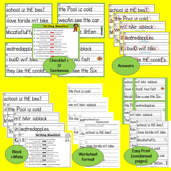 Sentence Editing and Writing for New Writers - Hands-On Teaching Ideas