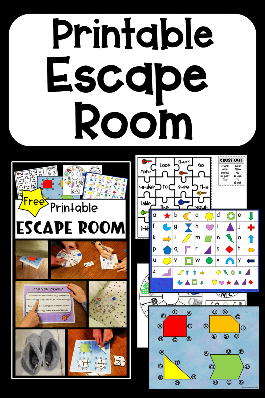 Freebie! Printable Escape Room