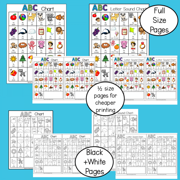 Alphabet Chart Letter Sound Chart - Hands-On Teaching Ideas