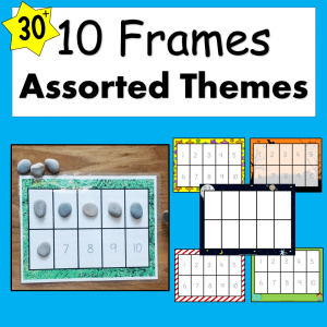 Ten Frames Assorted Themes for Year Round Hands-On Math Activities ...