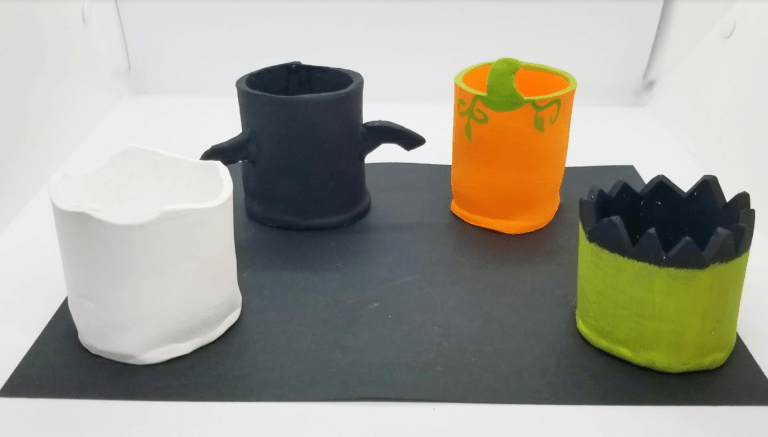 Easy DIY Halloween Clay Pots for Beginners and Kids