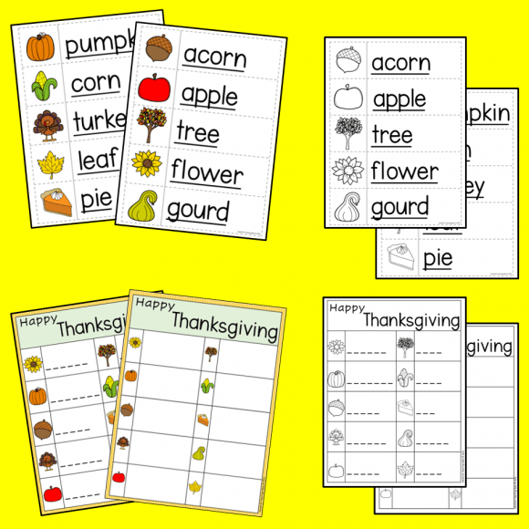 Thanksgiving Write the Room Activity - Hands-On Teaching Ideas