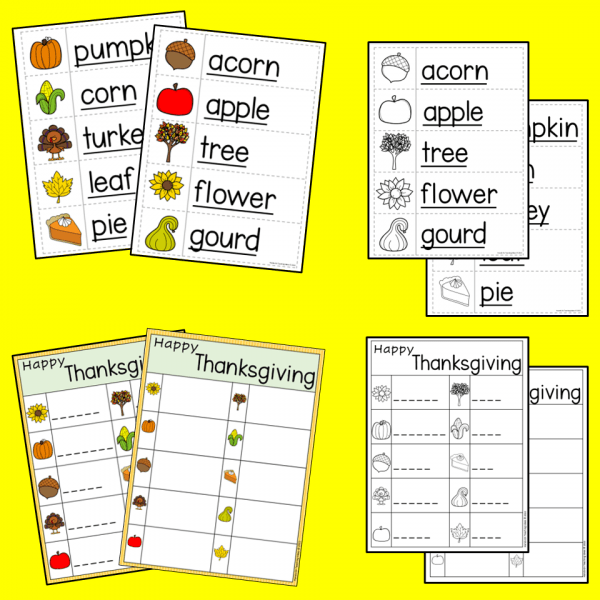 Thanksgiving Write the Room Activity - Hands-On Teaching Ideas