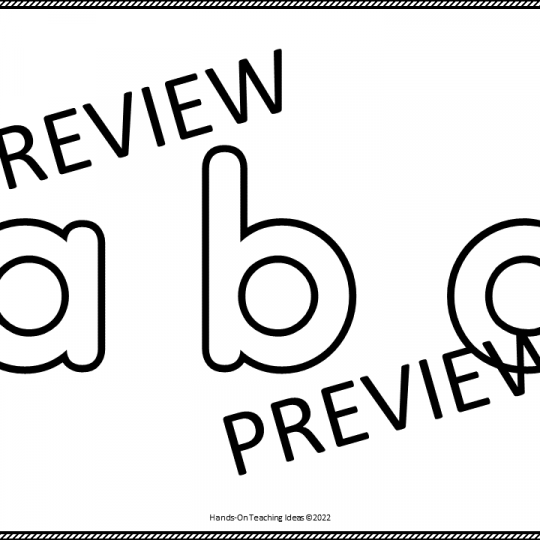 Alphabet Letter Mats - Hands-On Teaching Ideas