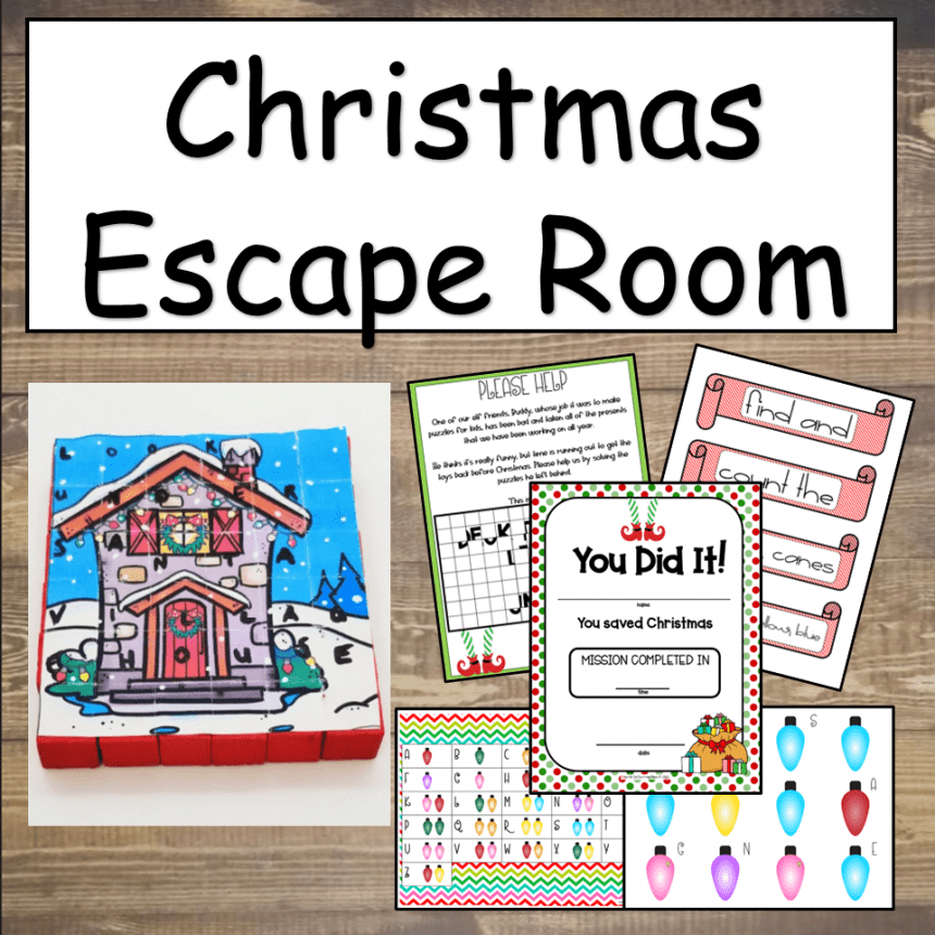Christmas Escape Room Printables (Hands On Game) - Hands-On Teaching Ideas