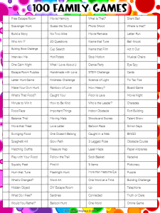 Best Family Games to Play at Home with Free Printables