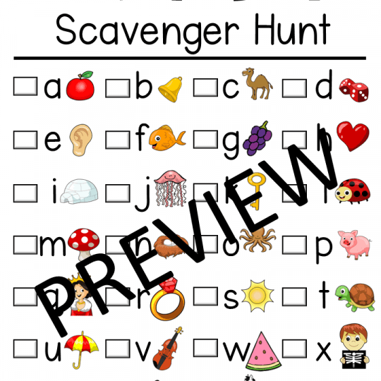 Alphabet Scavenger Hunts - Hands-On Teaching Ideas