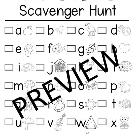 Alphabet Scavenger Hunts - Hands-On Teaching Ideas