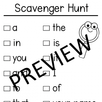 Sight Words Scavenger Hunt - Hands-On Teaching Ideas
