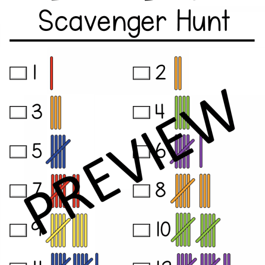 Numbers Scavenger Hunt - Hands-On Teaching Ideas