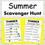 Summer Scavenger Hunt - Hands-On Teaching Ideas