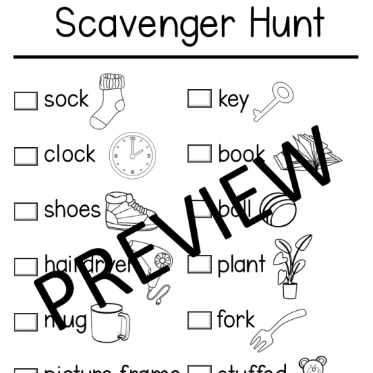 At Home Scavenger Hunt - Hands-On Teaching Ideas