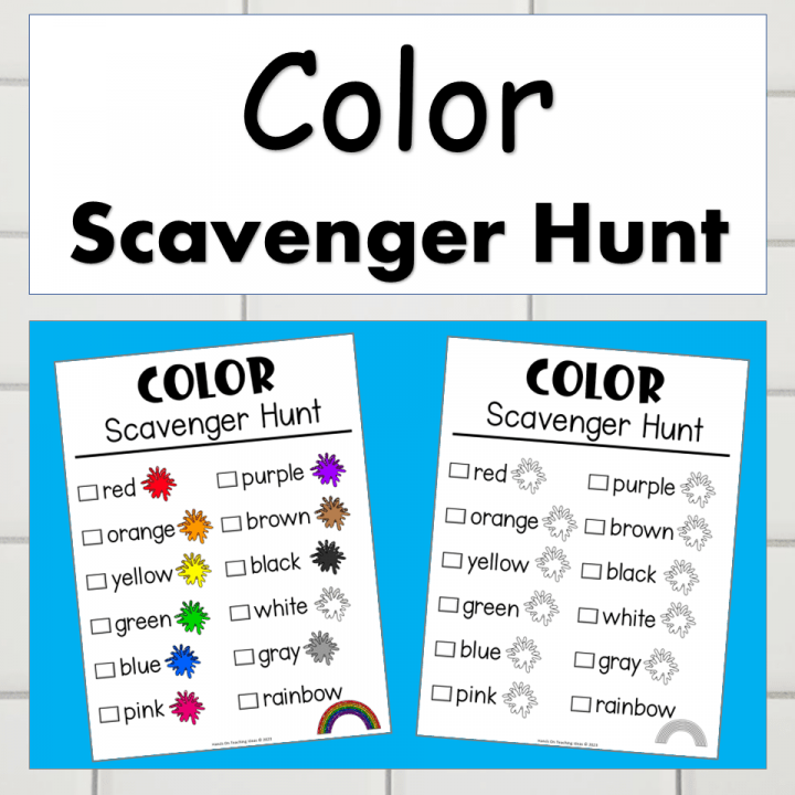 Color Scavenger Hunt - Hands-On Teaching Ideas