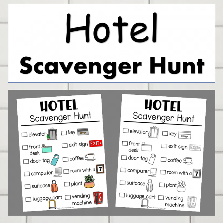 Hotel Scavenger Hunt - Hands-On Teaching Ideas