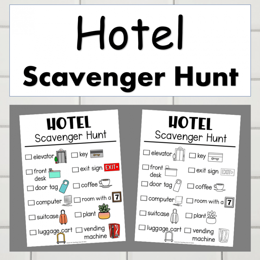Hotel Scavenger Hunt - Hands-On Teaching Ideas