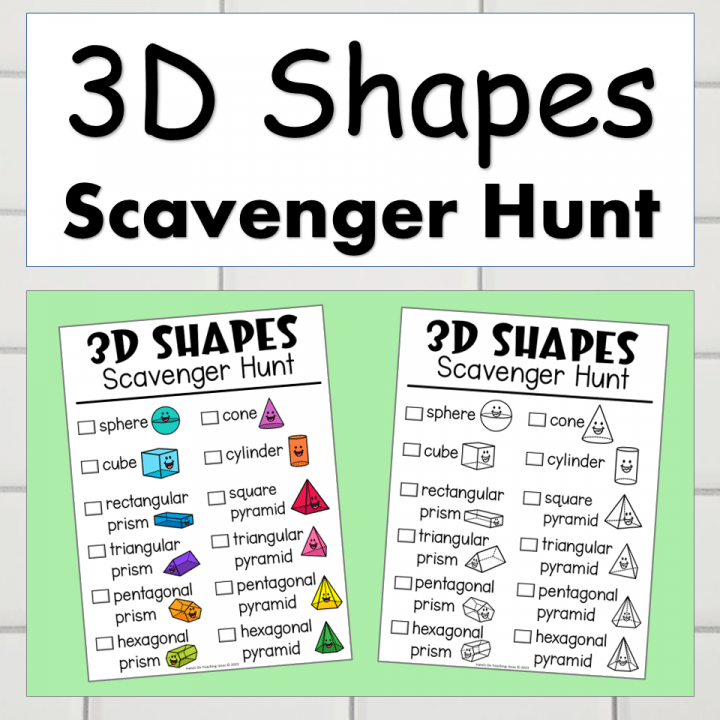 3D Shapes Scavenger Hunt - Hands-On Teaching Ideas