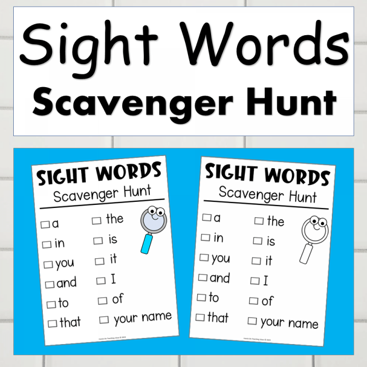 Sight Words Scavenger Hunt - Hands-On Teaching Ideas