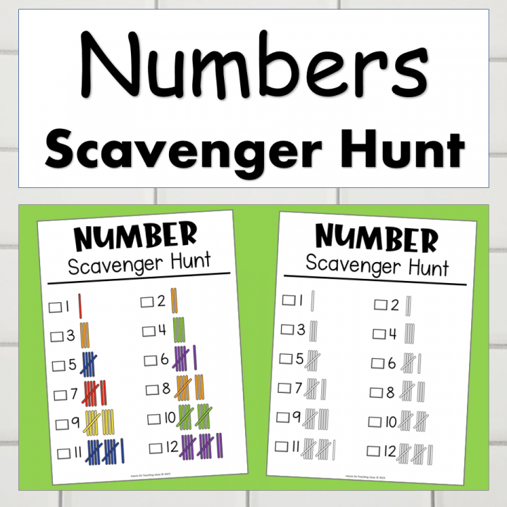 Numbers Scavenger Hunt - Hands-On Teaching Ideas