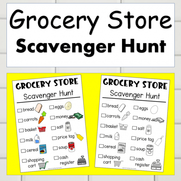 Grocery Store Scavenger Hunt - Hands-On Teaching Ideas