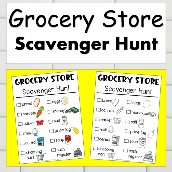Grocery Store Scavenger Hunt - Hands-On Teaching Ideas