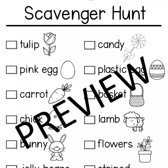 Easter Scavenger Hunt - Hands-On Teaching Ideas