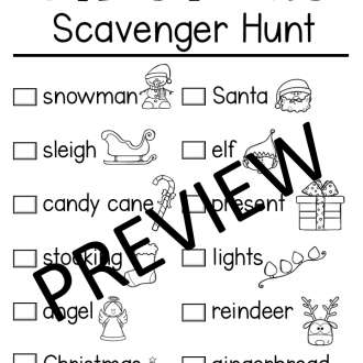 Christmas Scavenger Hunt - Hands-On Teaching Ideas