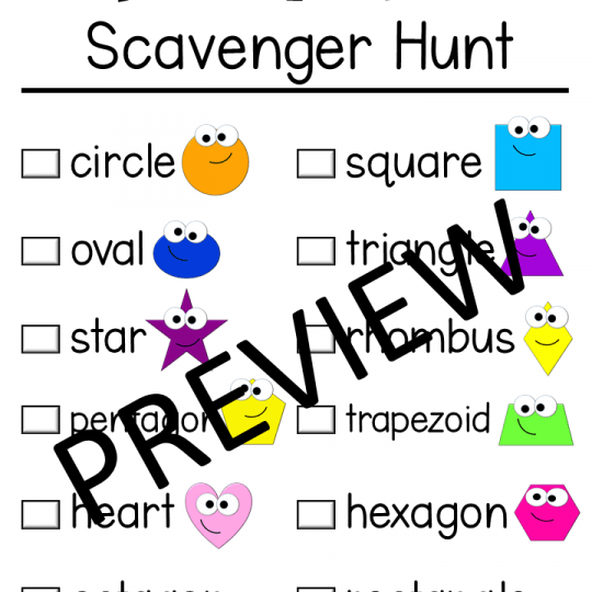 2D Shapes Scavenger Hunt - Hands-On Teaching Ideas