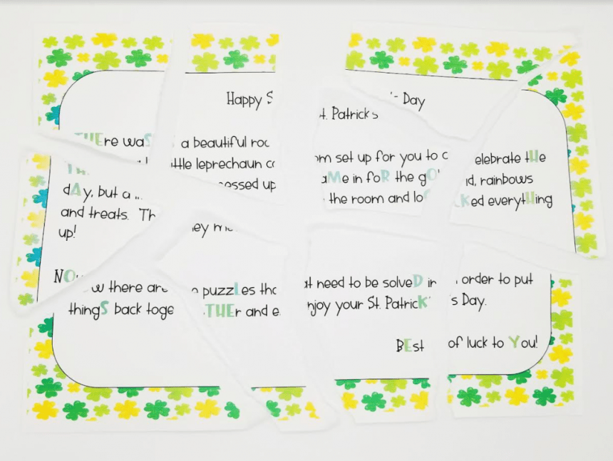DIY St. Patrick's Day Escape Room with Printables