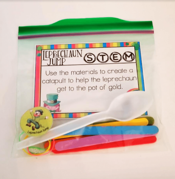 Easy St. Patricks Day STEM Challenge for Kids