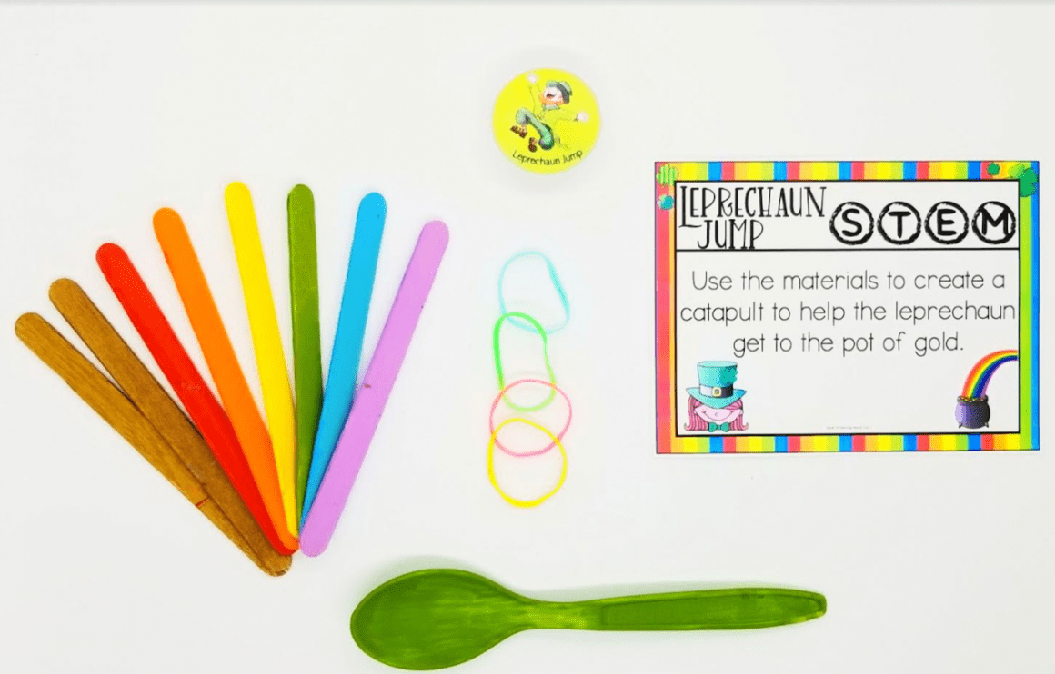 Easy St. Patricks Day STEM Challenge for Kids
