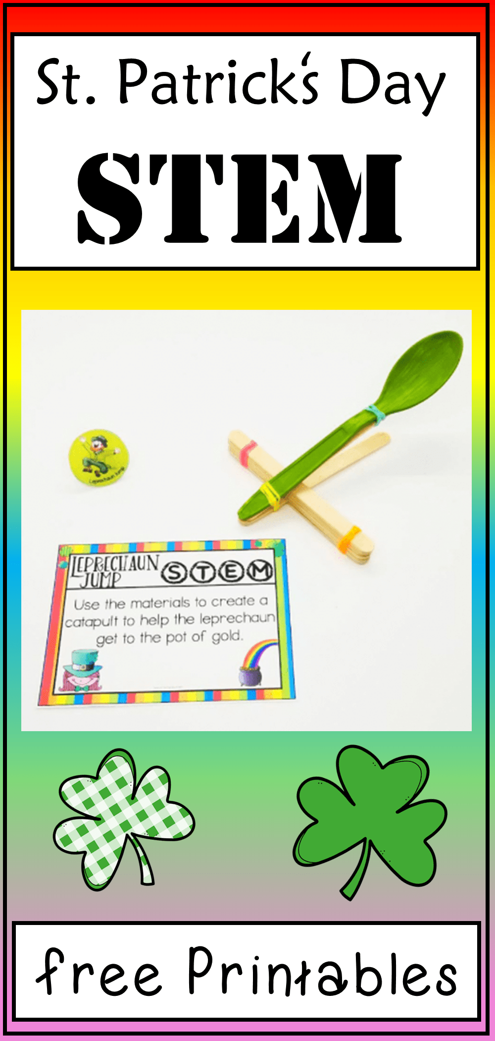 Easy St. Patricks Day STEM Challenge for Kids