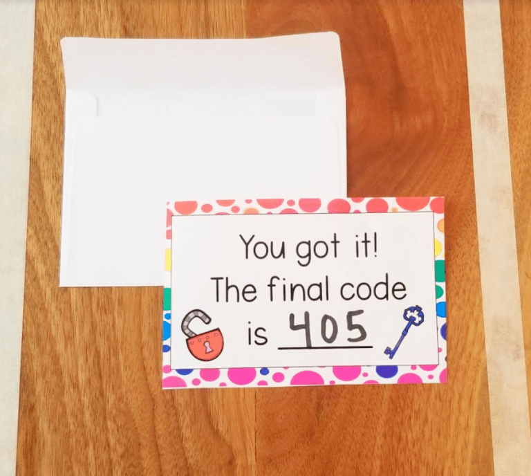 Free Printable Escape Room for Young Kids
