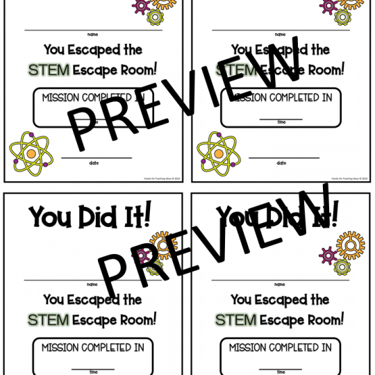 STEM Escape Room Printable Puzzles - Hands-On Teaching Ideas