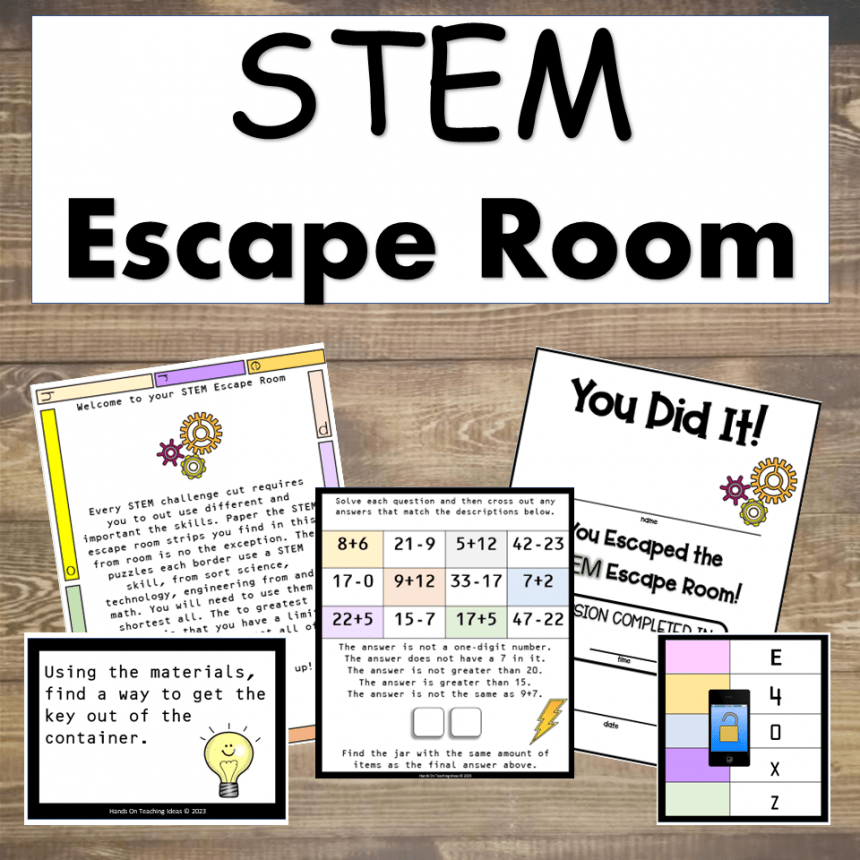 DIY Escape Room "Around the House" Print and Go - Hands-On Teaching Ideas