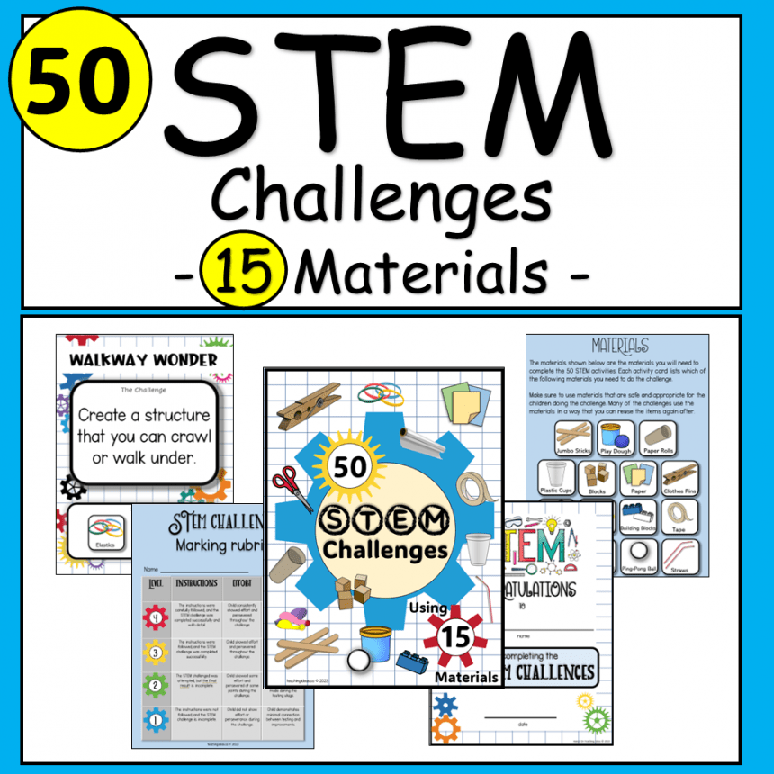 50 Simple STEM Activities using 15 Materials