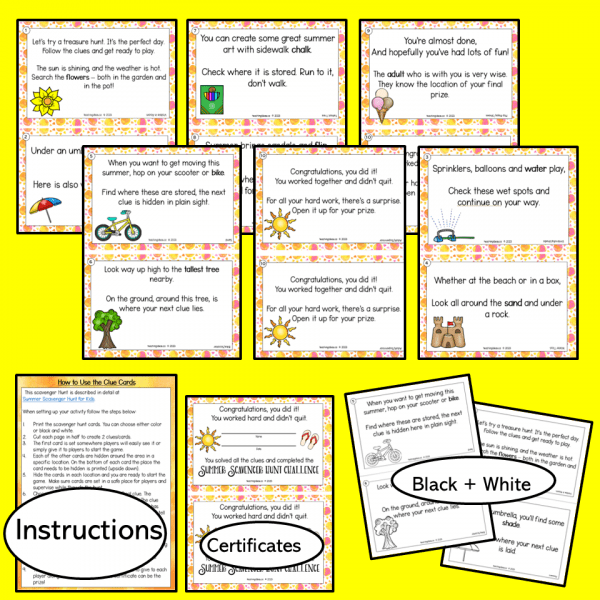 Summer Scavenger Hunt - Hands-On Teaching Ideas