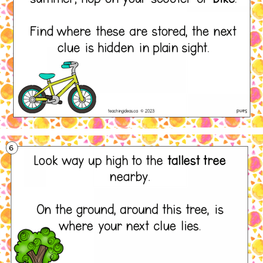 Summer Scavenger Hunt - Hands-On Teaching Ideas