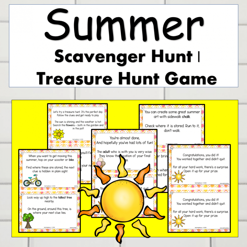 Summer Scavenger Hunt - Hands-On Teaching Ideas