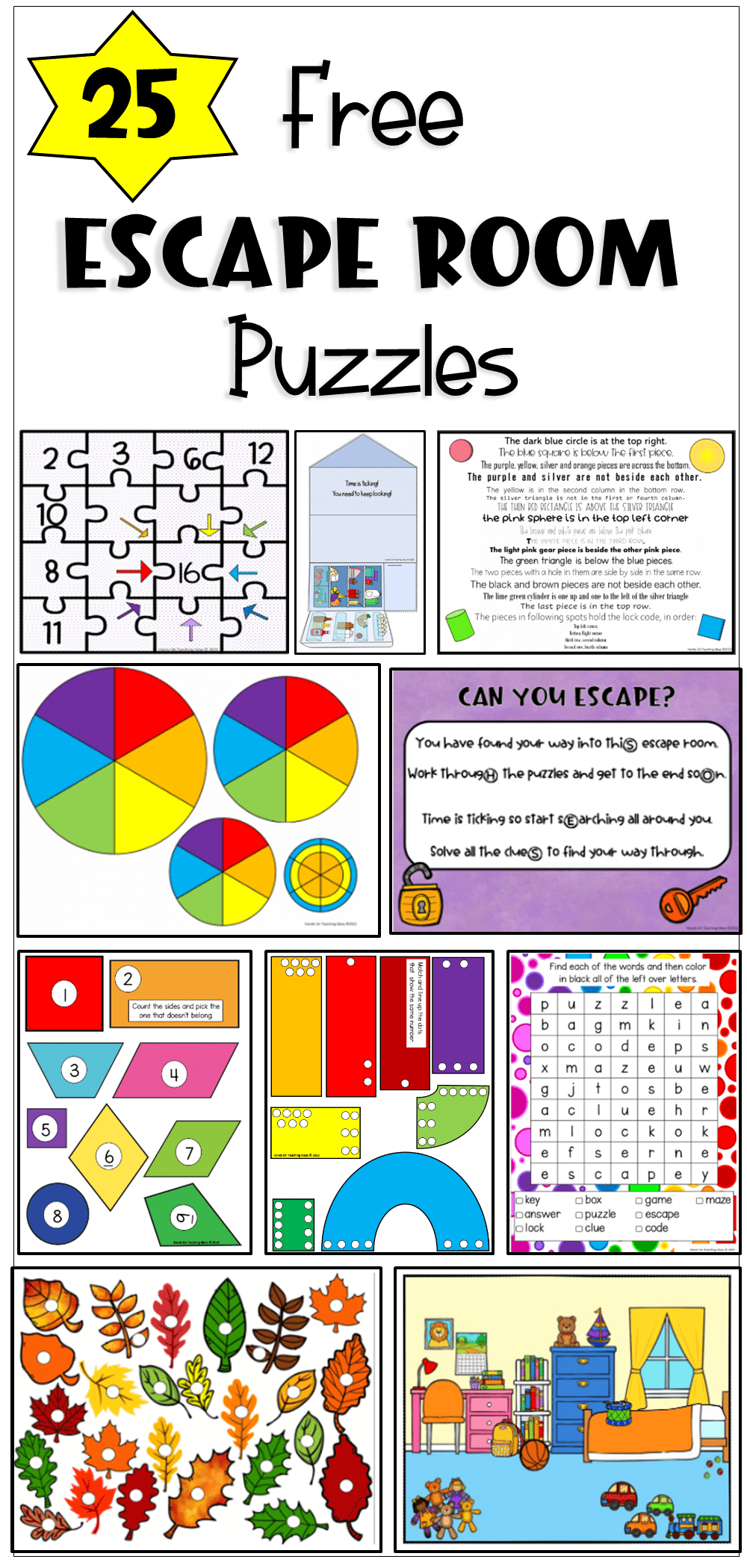 Build Your Own Escape Room (Free Printables)