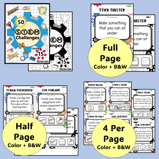 50 STEM Task Cards - Hands-On Teaching Ideas