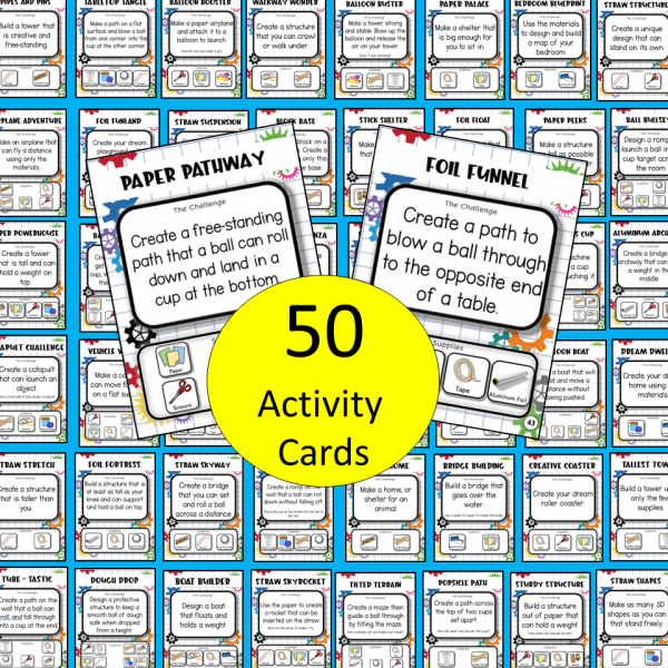 50 STEM Task Cards - Hands-On Teaching Ideas