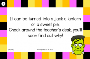 Free Classroom Halloween Scavenger Hunt