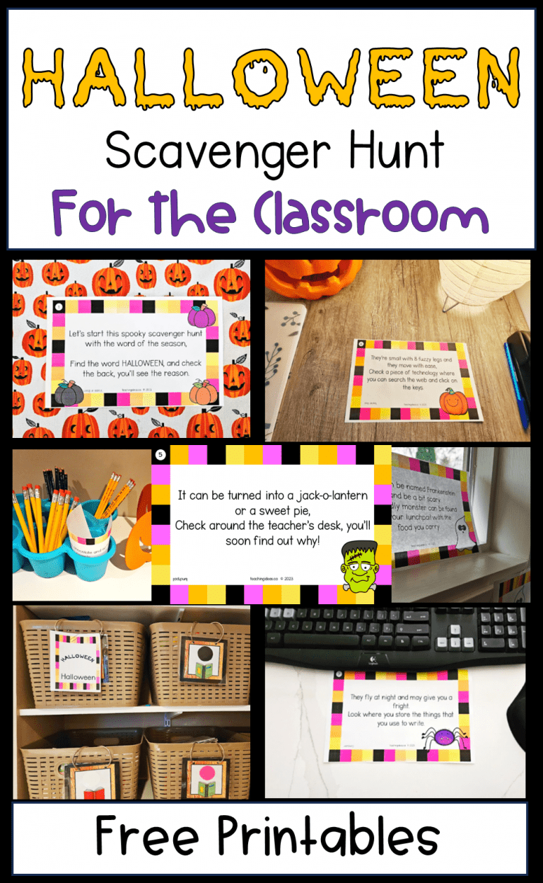 Free Classroom Halloween Scavenger Hunt