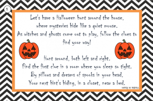 Free Printable Halloween Scavenger Hunt