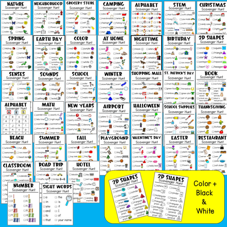 Freebie! Outdoor Scavenger Hunt - Hands-On Teaching Ideas