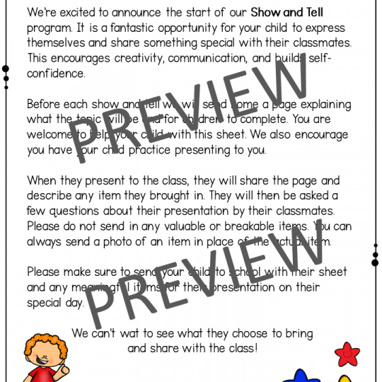 Show and Tell Activities - Hands-On Teaching Ideas